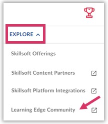 How to obtain a list of all Skillsoft courses from Learning Edge
