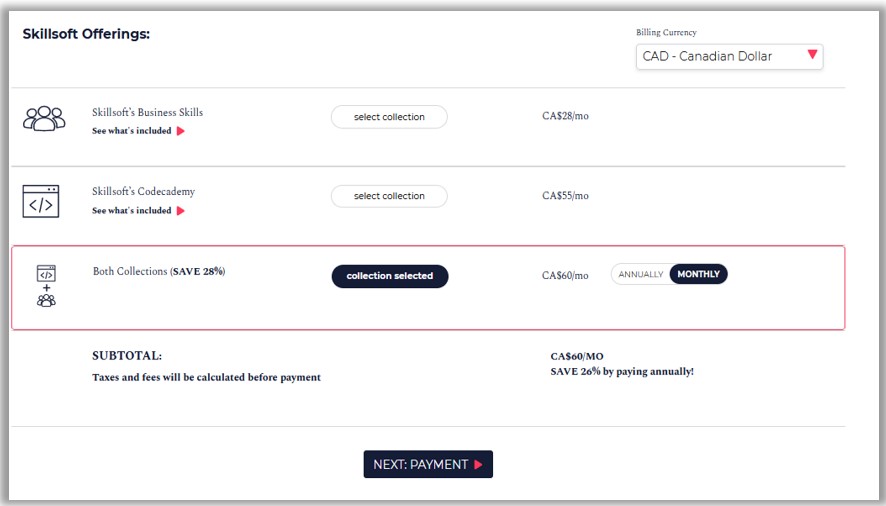 Individual and Team Subscriptions