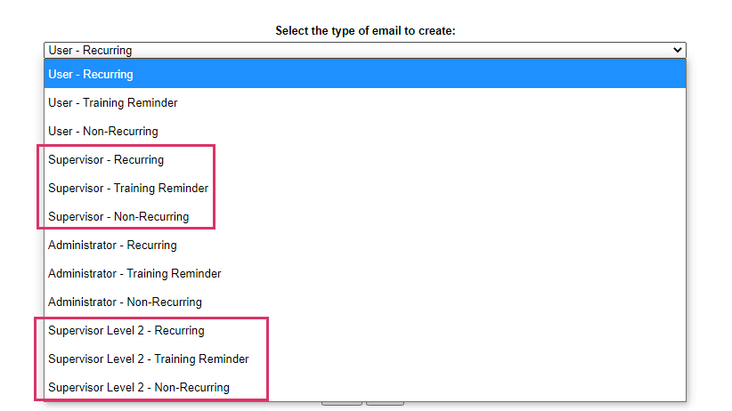 Compliance Supervisor Email Notifications
