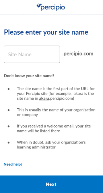 How to Log in to the Percipio App