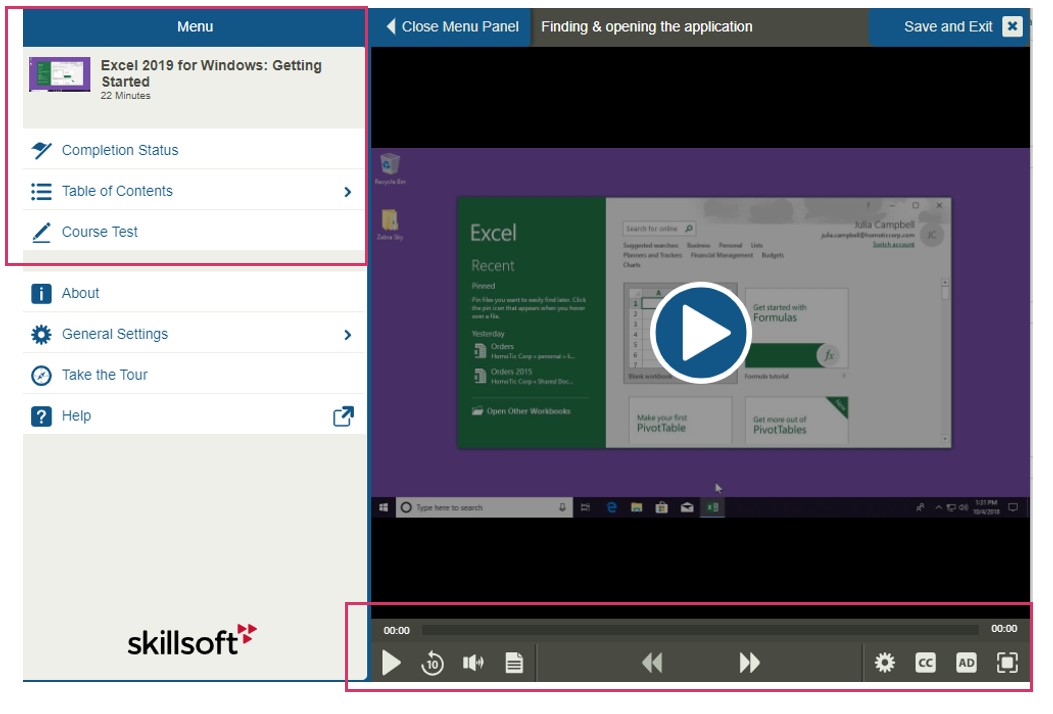 Learner Navigation in Skillport